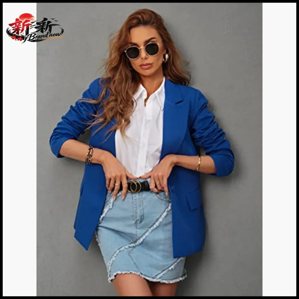 Jackets & Coats | Long Sleeve Lapel Button Slim Linen Blazer Jacket For ...